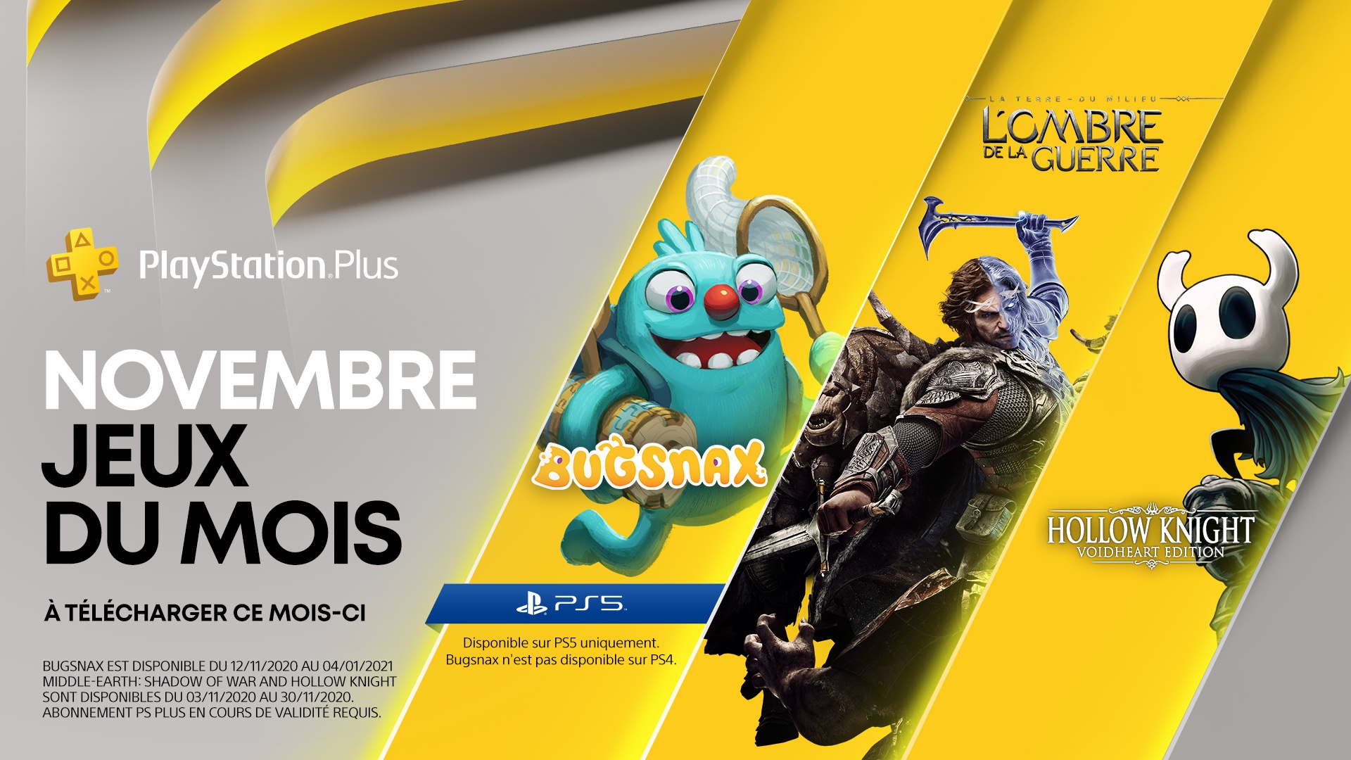Playstation Plus : Les jeux offerts du mois de novembre 2020